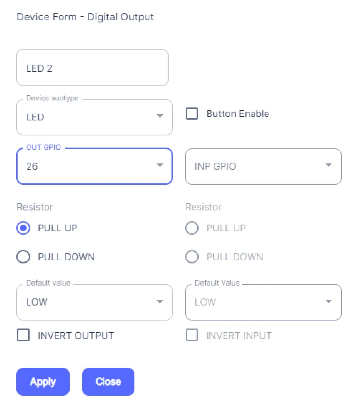 Meshbot implementation for controlling four LEDs using 1x4 keypad - EzloPi