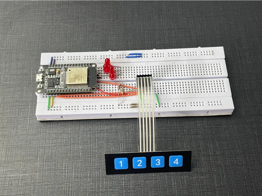 Meshbot implementation for controlling four LEDs using 1x4 keypad - EzloPi