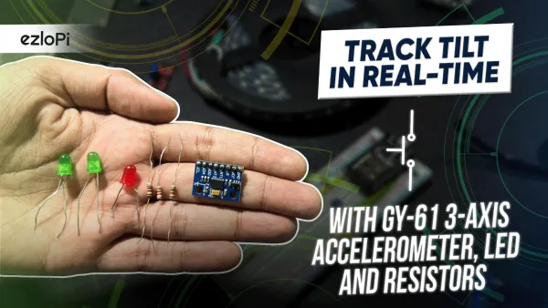 Single-axis level meter using accelerometer and LEDs - EzloPi